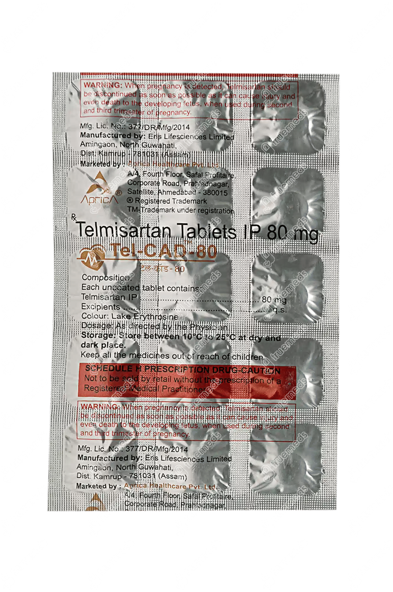 Tel Cad 80 Tablet 15: Uses, Side Effects, Price & Substitutes