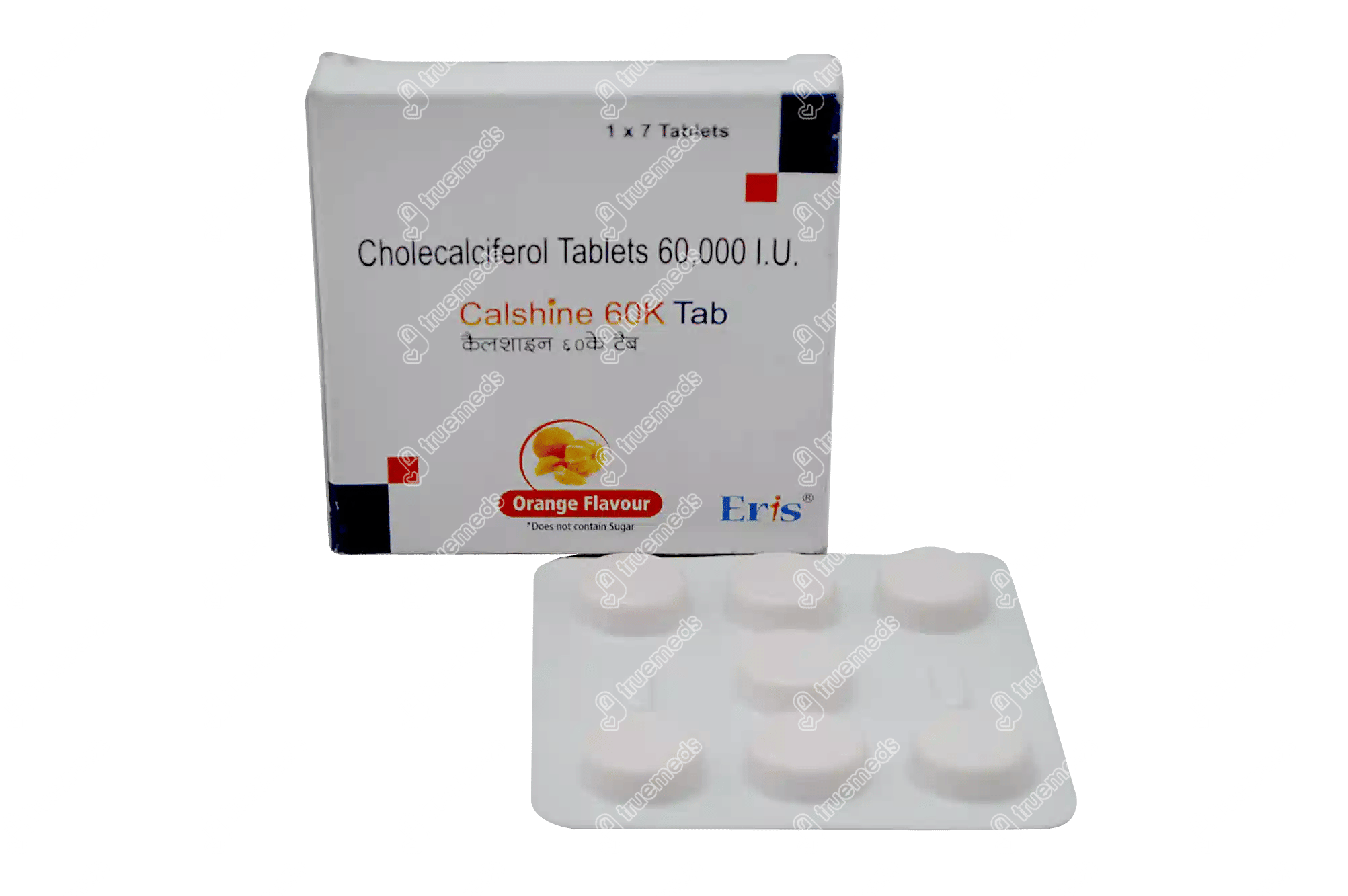 Calshine 60k Orange Flavour Chewable Tablet 7: Uses, Side Effects ...