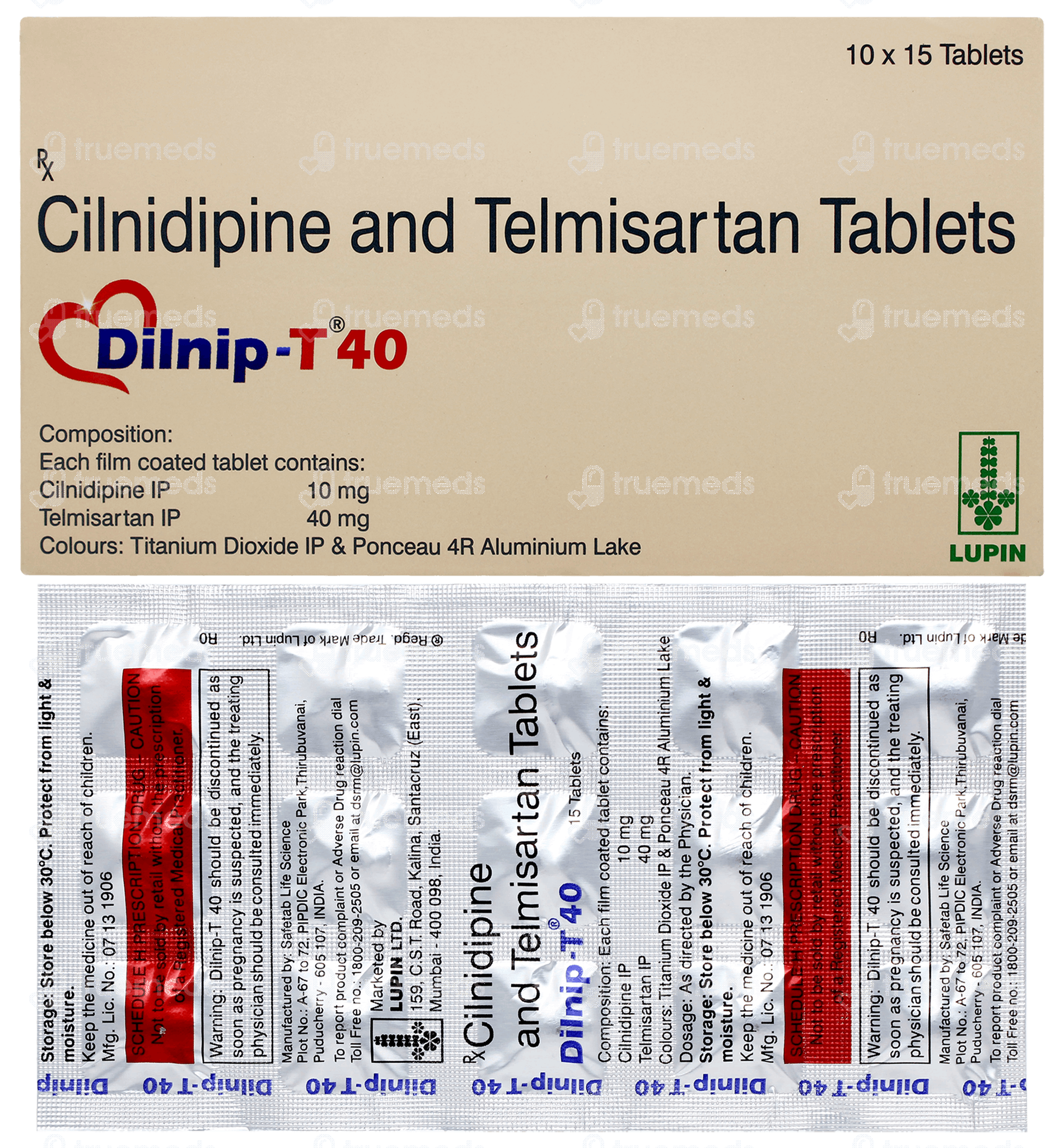 Dilnip T 10/40 MG | Order Dilnip T 10/40 MG Tablet Online at Truemeds