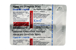 Glimed Mf 1 1000 Sr Tablet: Uses, Side Effects, Price & Substitutes