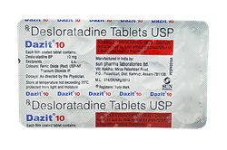 Dazit 10 MG Tablet 15 - Uses, Side Effects, Dosage, Price | Truemeds