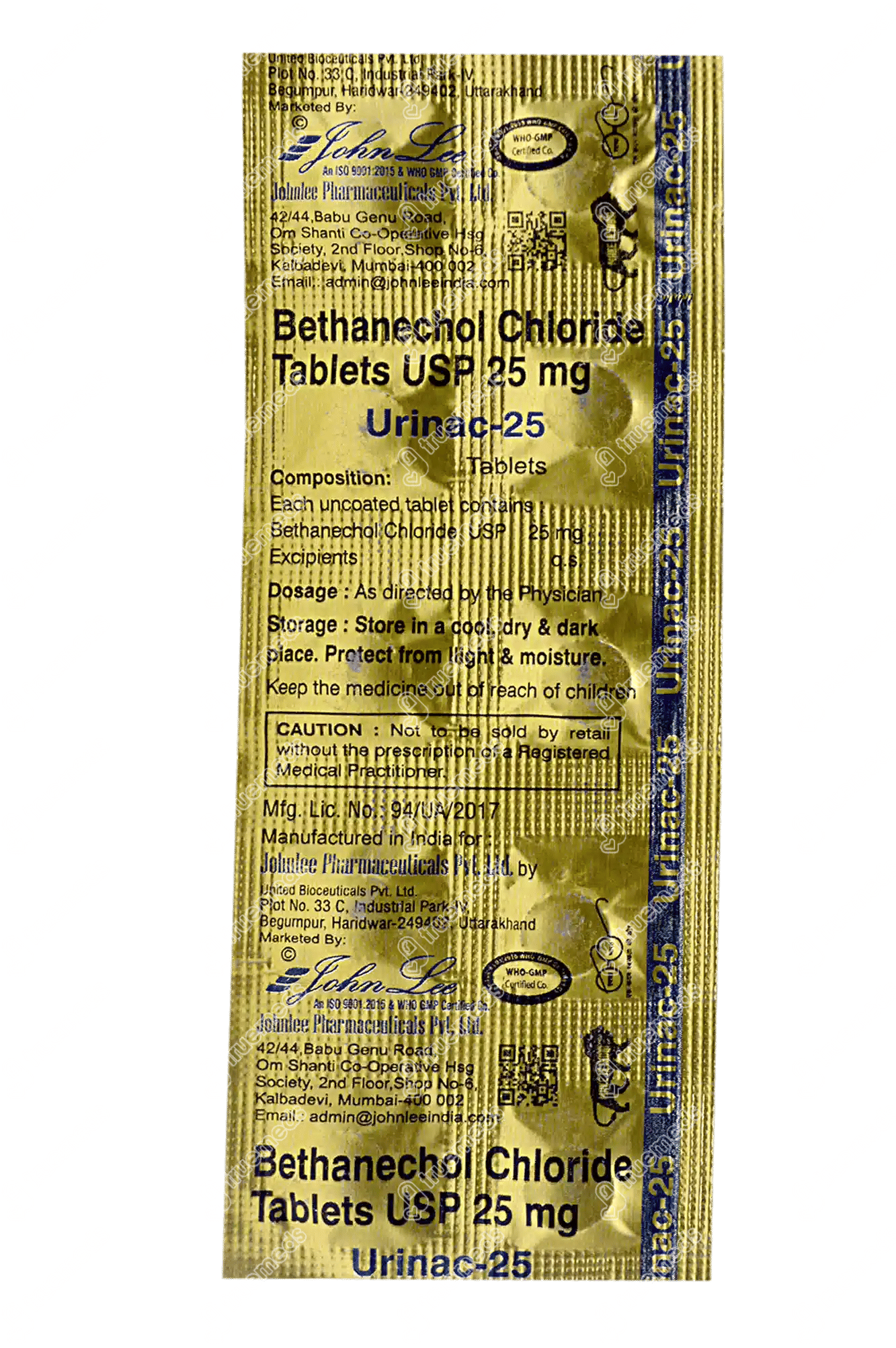 Urinac 25 Tablet: Uses, Side Effects, Price & Substitutes