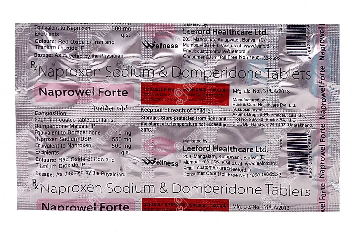 Naprowel Forte 500 10 Mg Tablet 10 - Uses, Side Effects, Dosage, Price ...