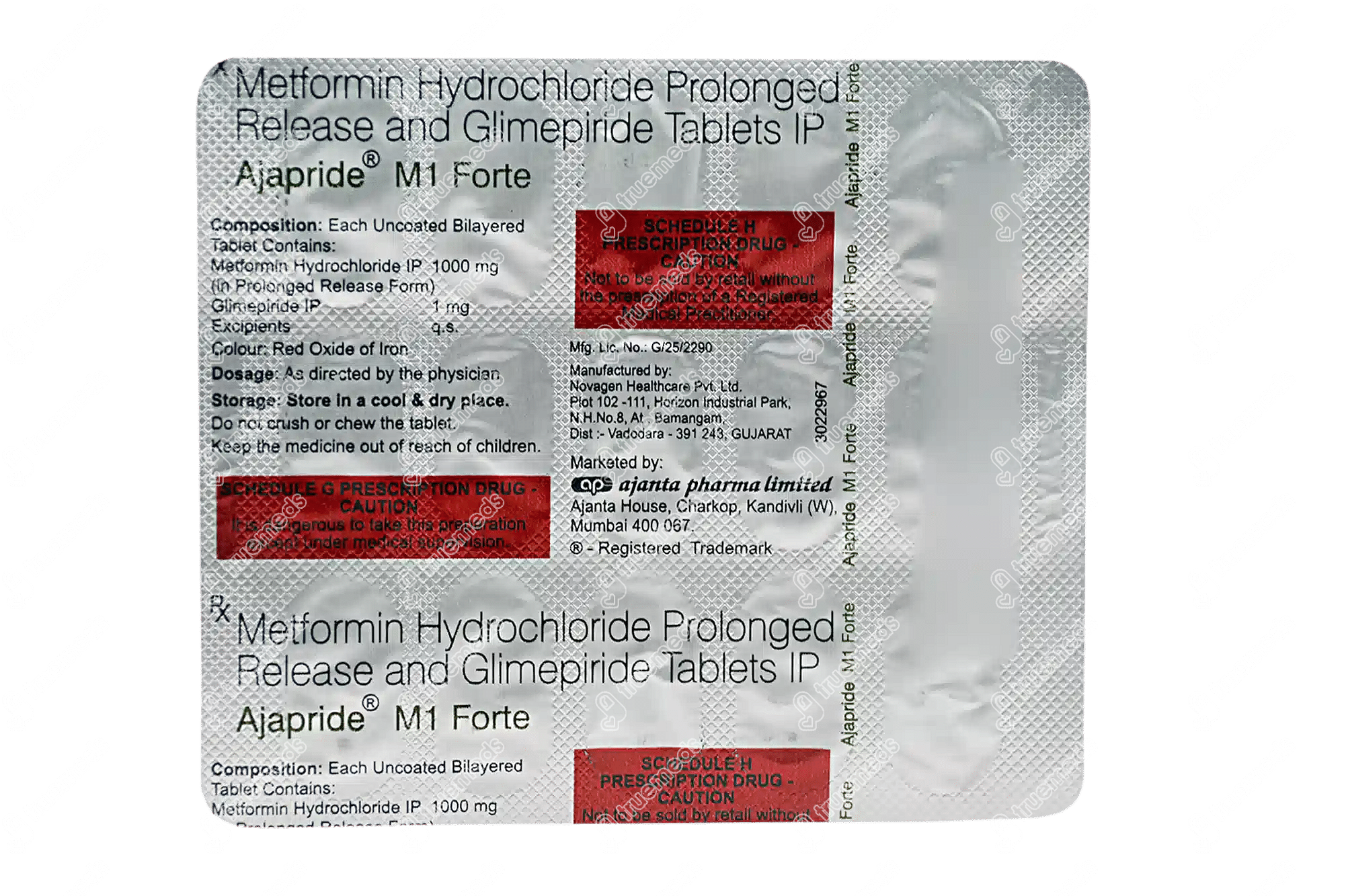 Ajapride M 1/1000 MG Forte Pr | Order Ajapride M 1/1000 MG Forte Tablet ...