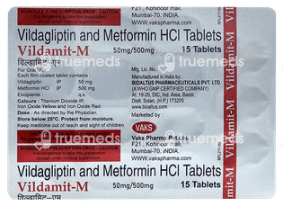 Vildamit M 50 Mg Tablet 15 - Uses, Side Effects, Dosage, Price | Truemeds