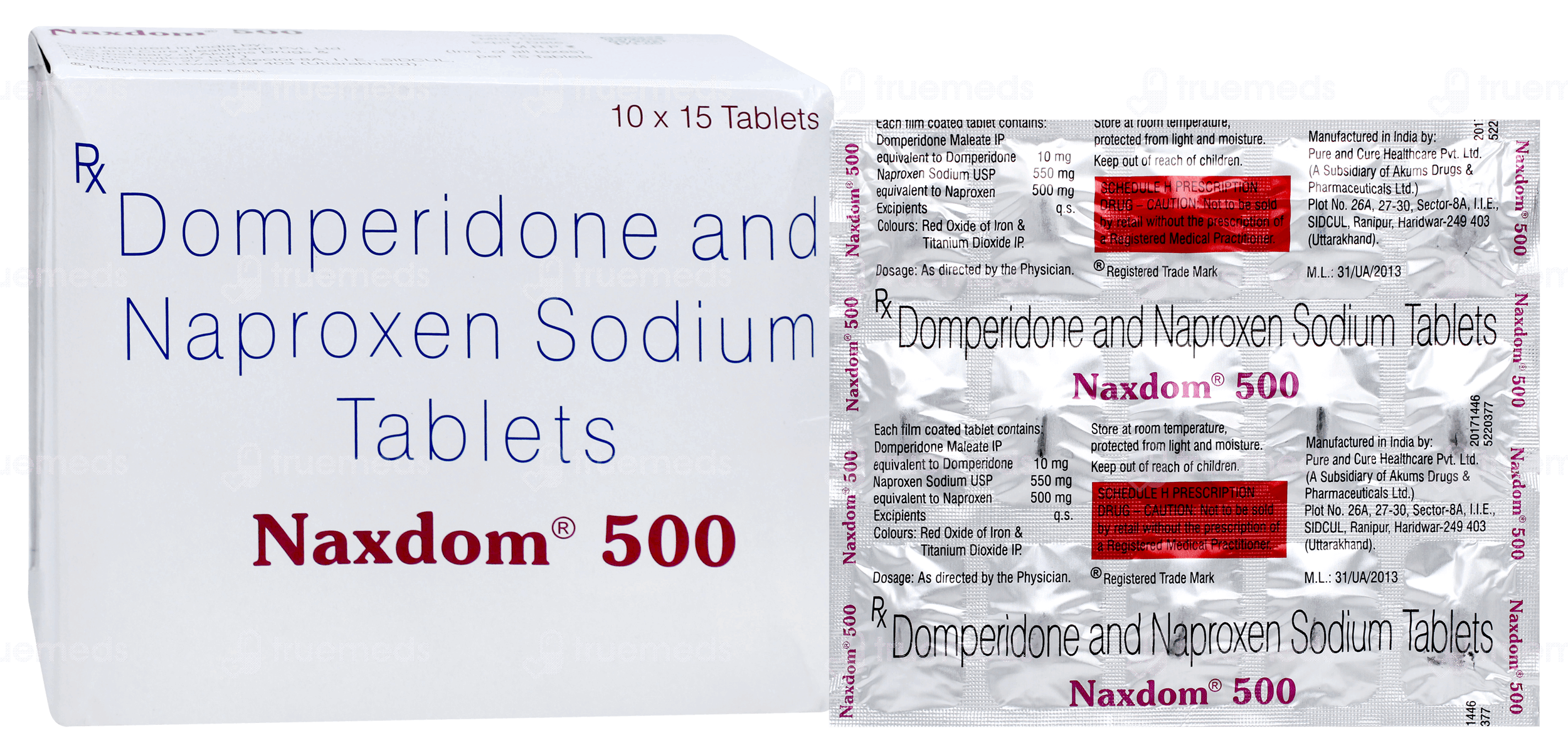 Naxdom 500mg Tablet - Fast Pain & Inflammation Relief | Shop Online