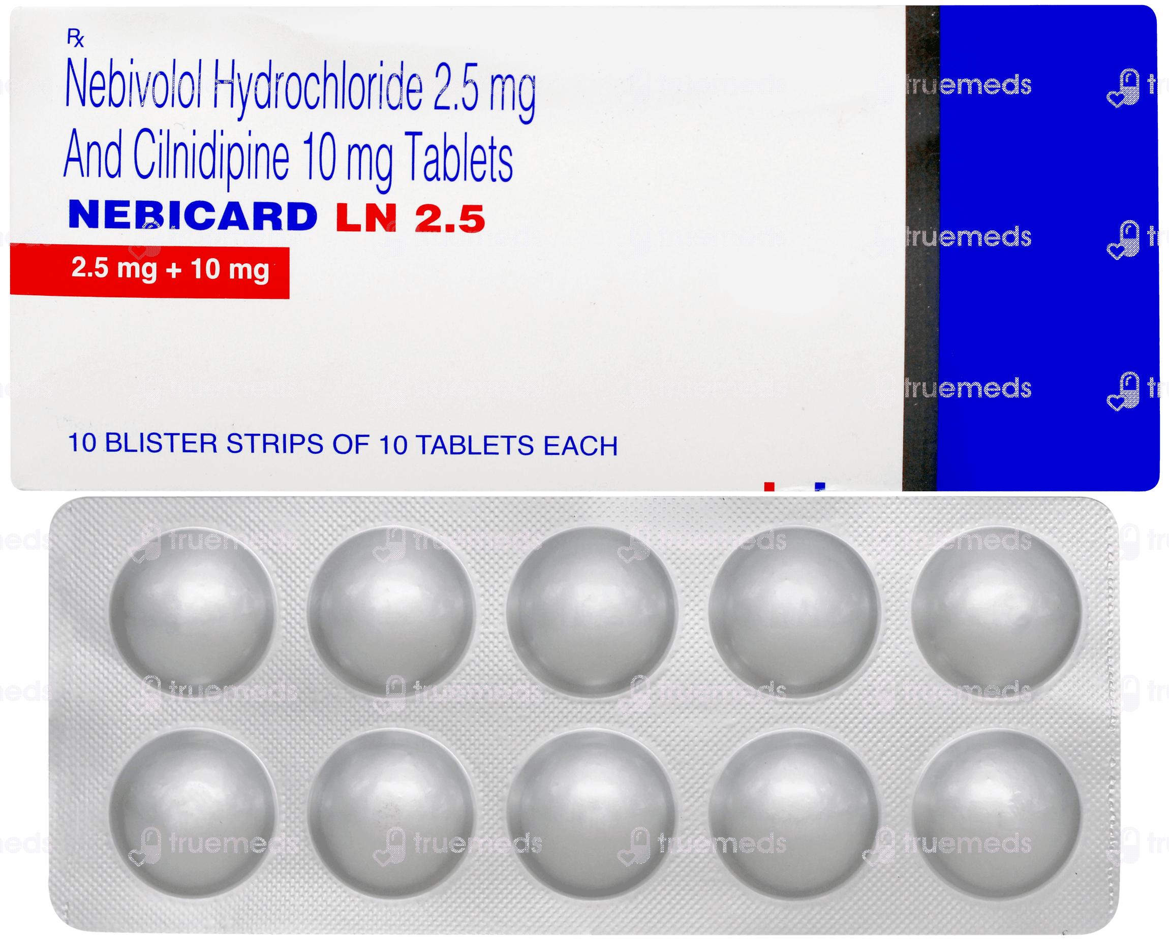 Nebicard Ln 25 Mg Tablet 10 - Uses, Side Effects, Dosage, Price | Truemeds