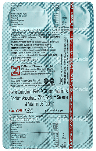 Curcon Czs Tablet 10 - Uses, Side Effects, Dosage, Price | Truemeds