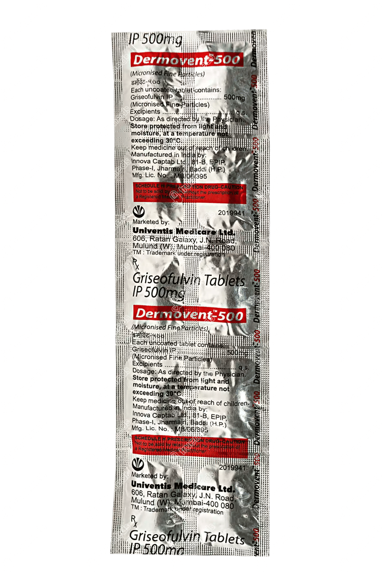 Dermovent 500 MG | Order Dermovent 500 MG Tablet Online at Truemeds