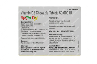 Minmin D3 60000 IU Chew | Order Minmin D3 60000 IU Chew Tablet Online ...