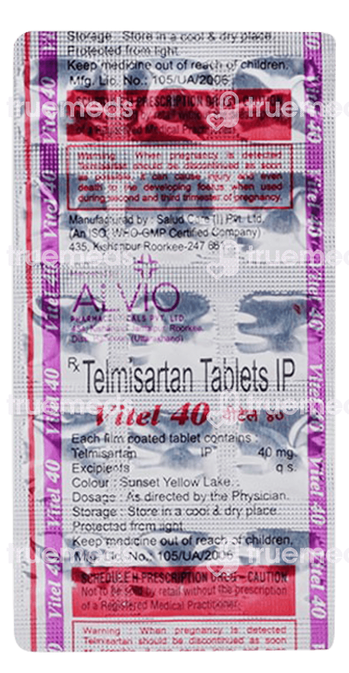 Vitel 40 Tablet 15: Uses, Side Effects, Price & Substitutes