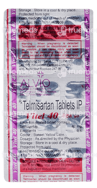 Vitel 40 Mg Tablet 15 - Uses, Side Effects, Dosage, Price | Truemeds