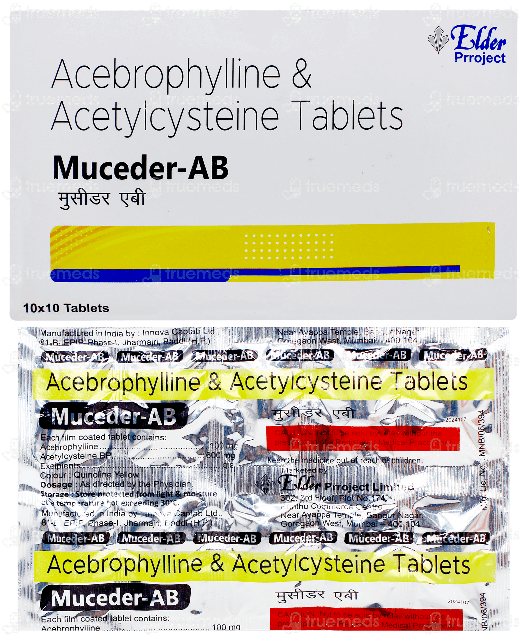 Muceder Ab 100/600 MG | Order Muceder Ab 100/600 MG Tablet Online at ...
