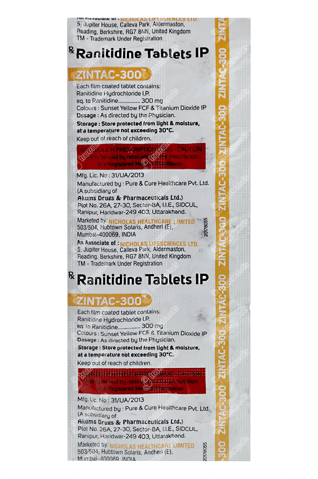 Zintac 300 MG | Order Zintac 300 MG Tablet Online at Truemeds