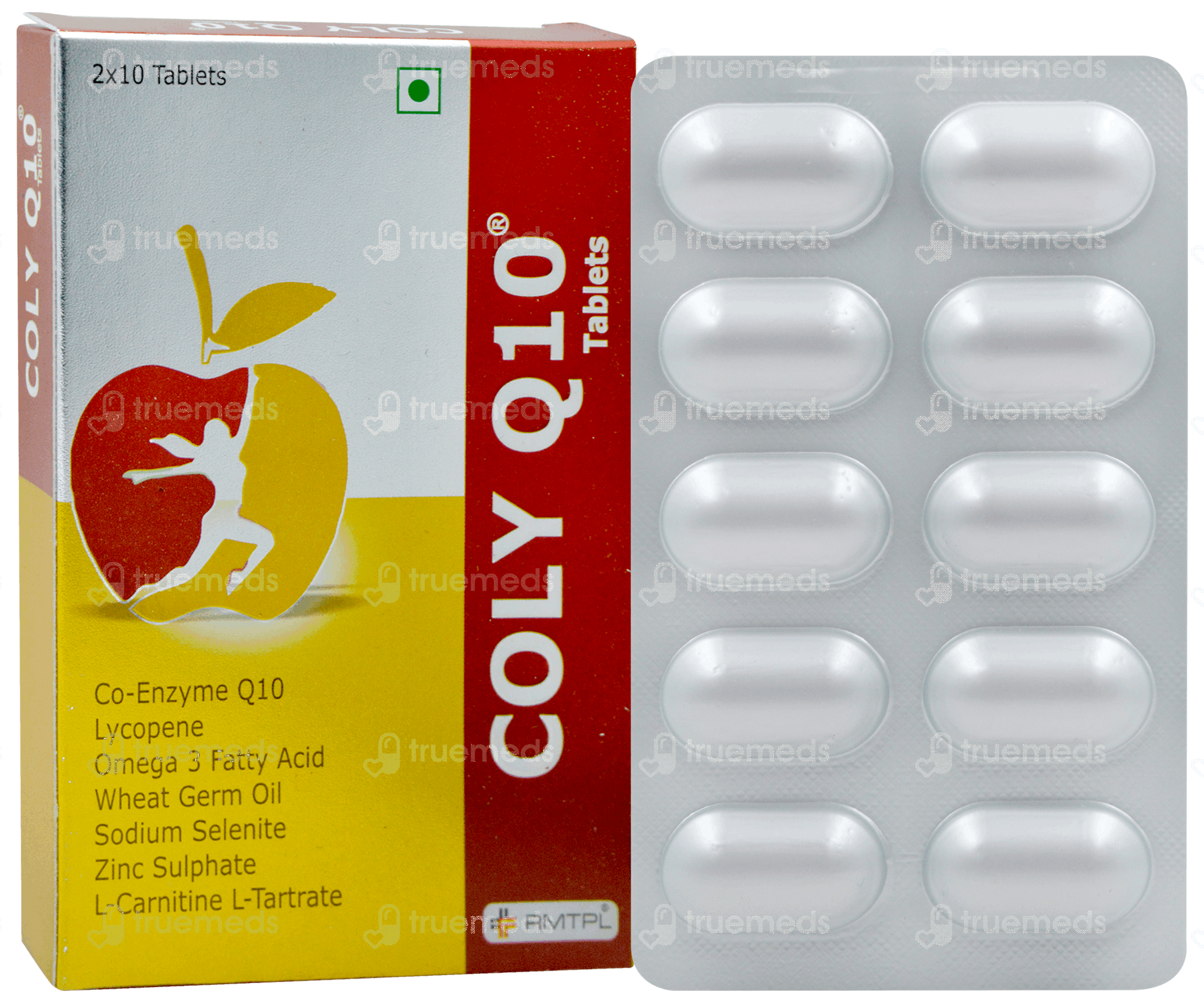 Coly Q 10 Tablet 10 - Uses, Side Effects, Dosage, Price | Truemeds