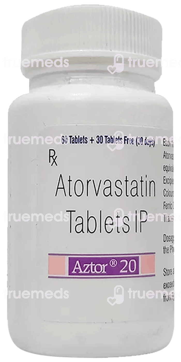 Aztor 20 Tablet 90: Uses, Side Effects, Price & Substitutes
