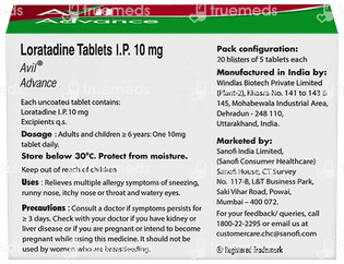 Avil Advance 10 Mg Tablet 5 - Uses, Side Effects, Dosage, Price | Truemeds