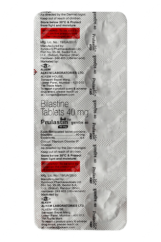 Prulastin 40 MG | Order Prulastin 40 MG Tablet Online at Truemeds