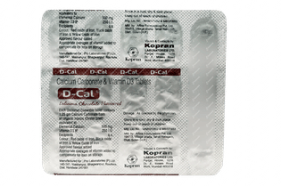 D Cal 500 Mg250 Iu Tablet 15 - Uses, Side Effects, Dosage, Price | Truemeds