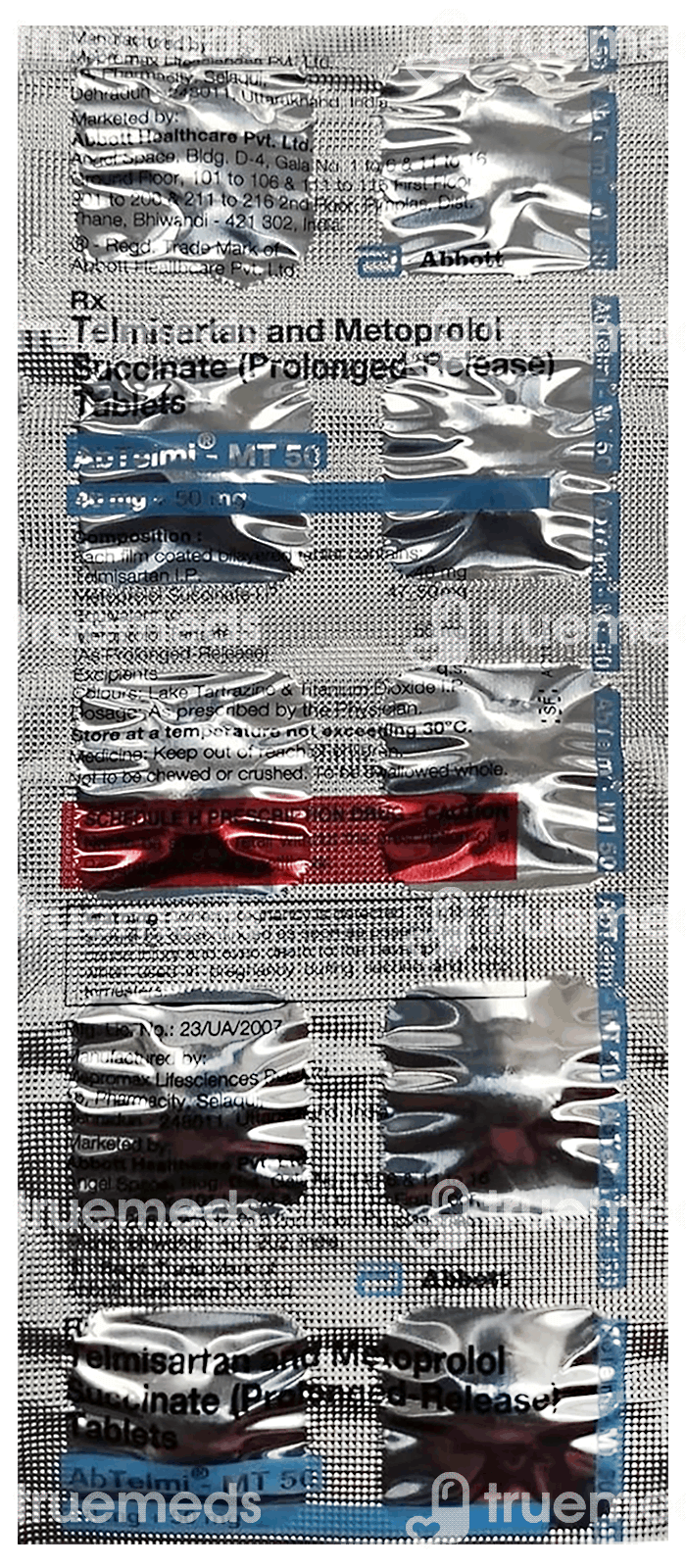 Ab Telmi Mt 50 Tablet: Uses, Side Effects, Price & Substitutes