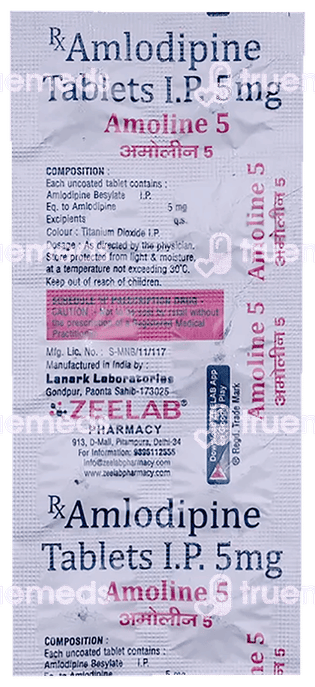 Amoline 5 MG | Order Amoline 5 MG Tablet Online at Truemeds
