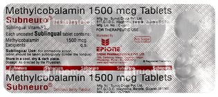 Subneuro 1500 MCG Sublingual | Order Subneuro 1500 MCG Sublingual ...