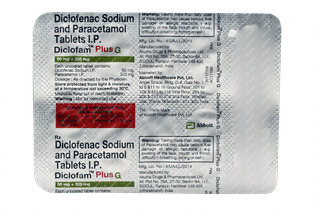 Diclofam Plus G 50325 Mg Tablet 10 - Uses, Side Effects, Dosage, Price | Truemeds