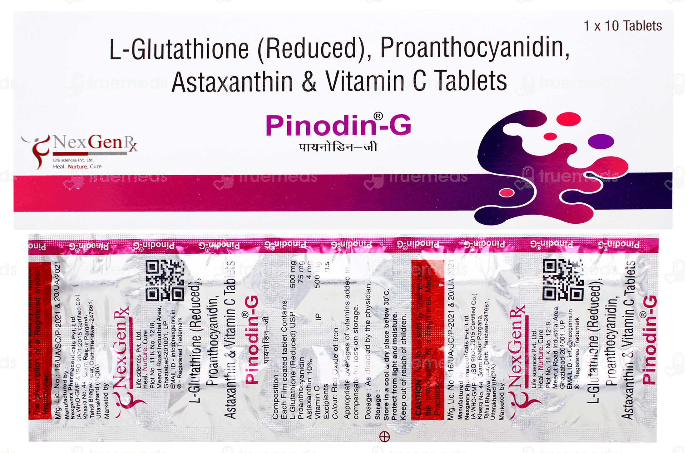 Pinodin G Tablet 10 - Uses, Side Effects, Dosage, Price | Truemeds