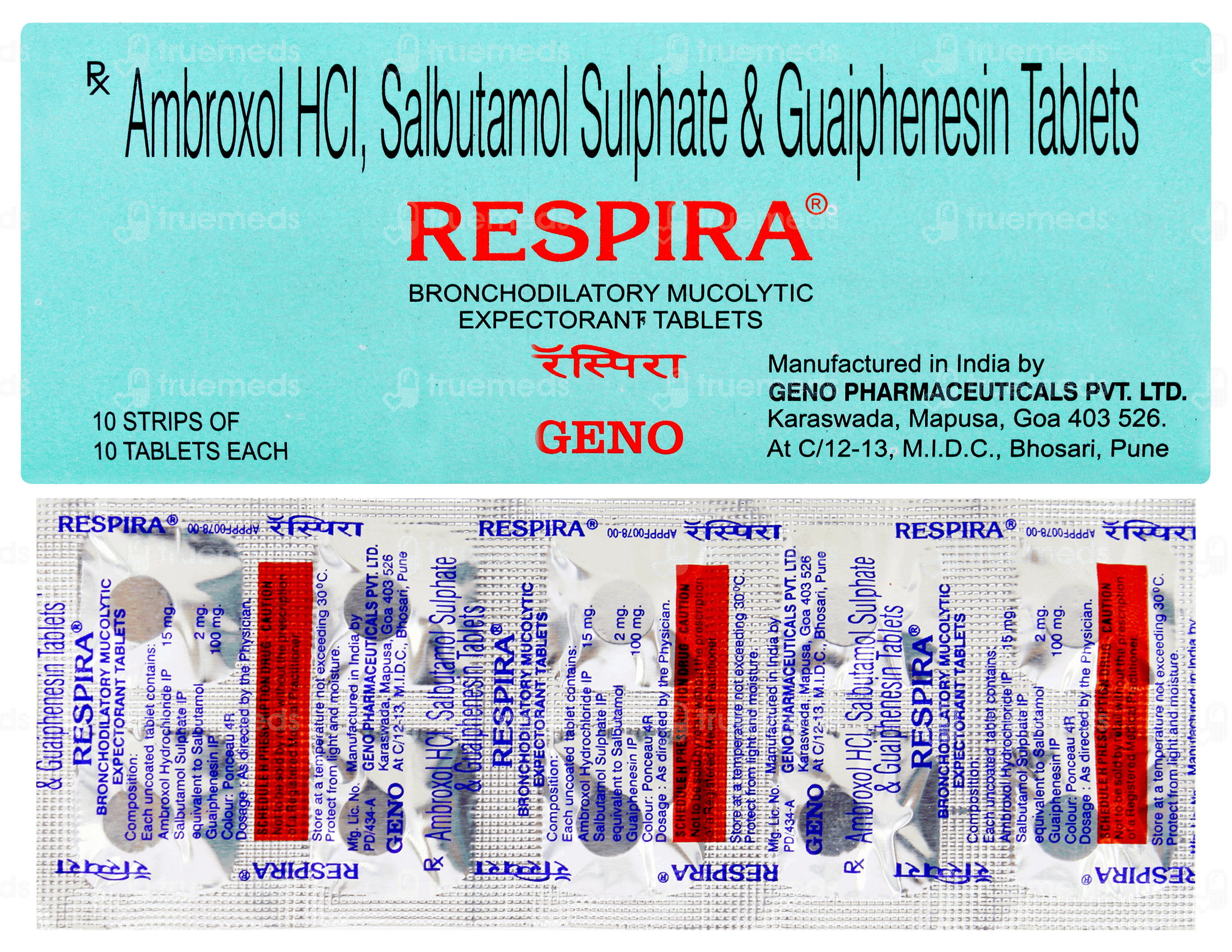 Respira 151002 Mg Tablet 10 - Uses, Side Effects, Dosage, Price | Truemeds