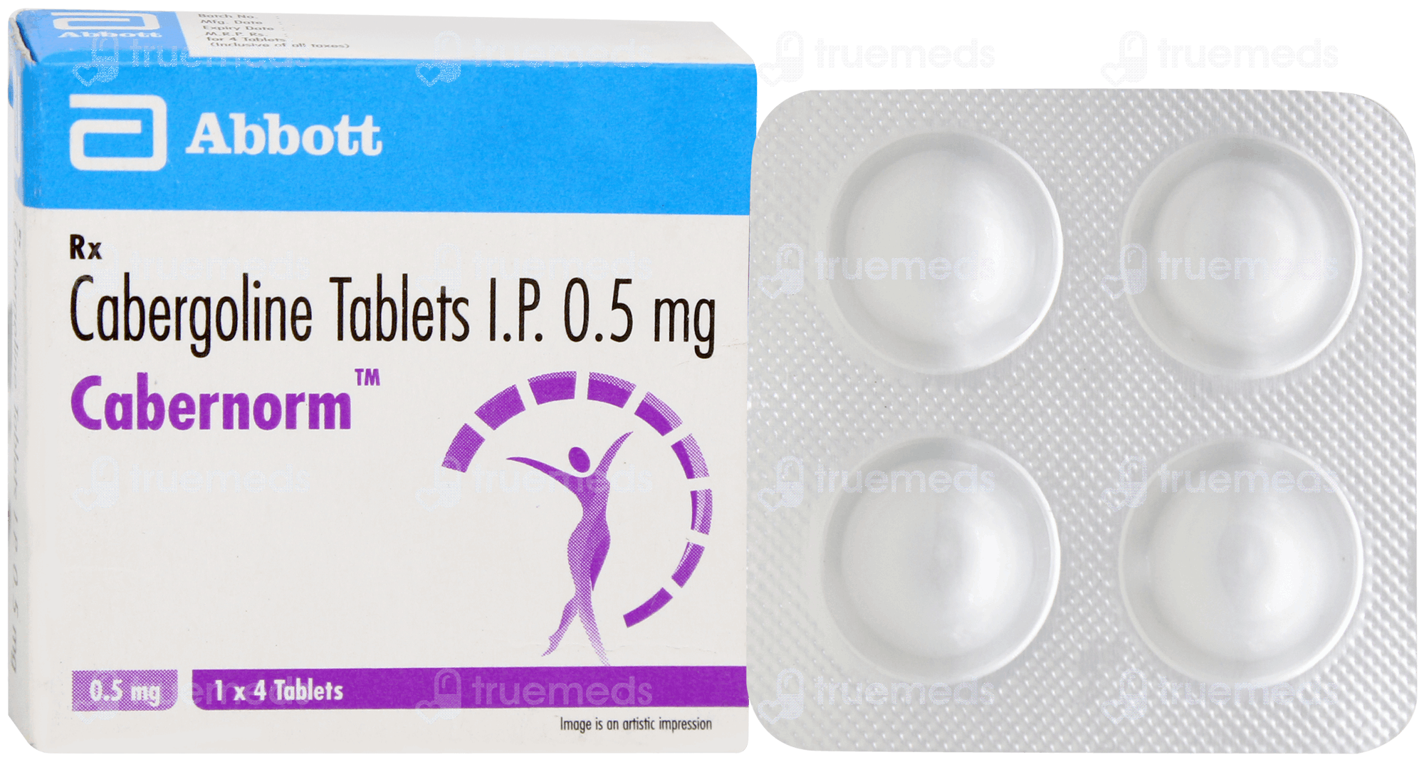 Buy Cabernorm 0.5 MG Strip Of 4 Tablets Online at Truemeds