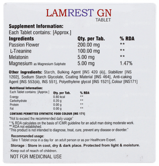 Lamrest Gn Tablet 10 - Uses, Side Effects, Dosage, Price | Truemeds