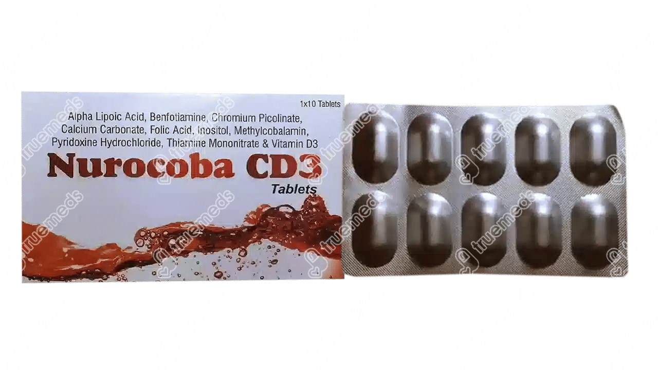 Nurocoba Cd3 Tablet 10 - Uses, Side Effects, Dosage, Price | Truemeds