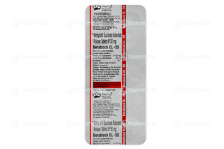 Betablock Xl 50 Mg Tablet 10 - Uses, Side Effects, Dosage, Price | Truemeds