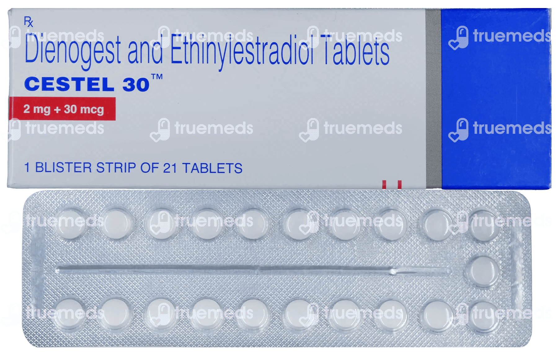 Cestel 30 Mcg/2 MG | Order Cestel 30 Mcg/2 MG Tablet Online at Truemeds