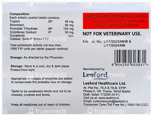 Chymomerg D Tablet 10 - Uses, Side Effects, Dosage, Price | Truemeds