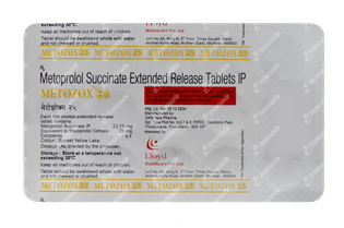 Buy Metozox 25 MG Tablet Er 15 Online at Truemeds