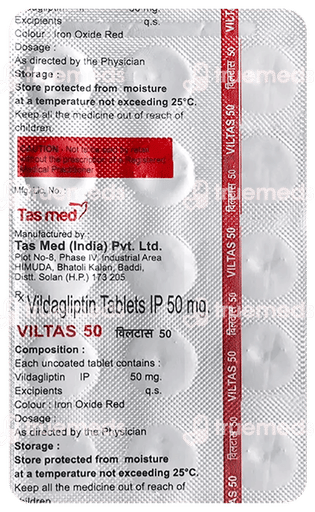 Viltas 50 Mg Tablet 15 - Uses, Side Effects, Dosage, Price | Truemeds