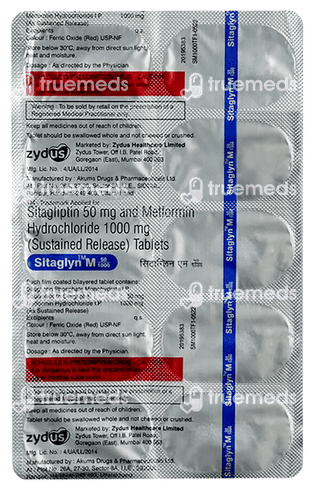 Sitaglyn M 50/1000 Tablet: Uses, Side Effects, Price & Substitutes