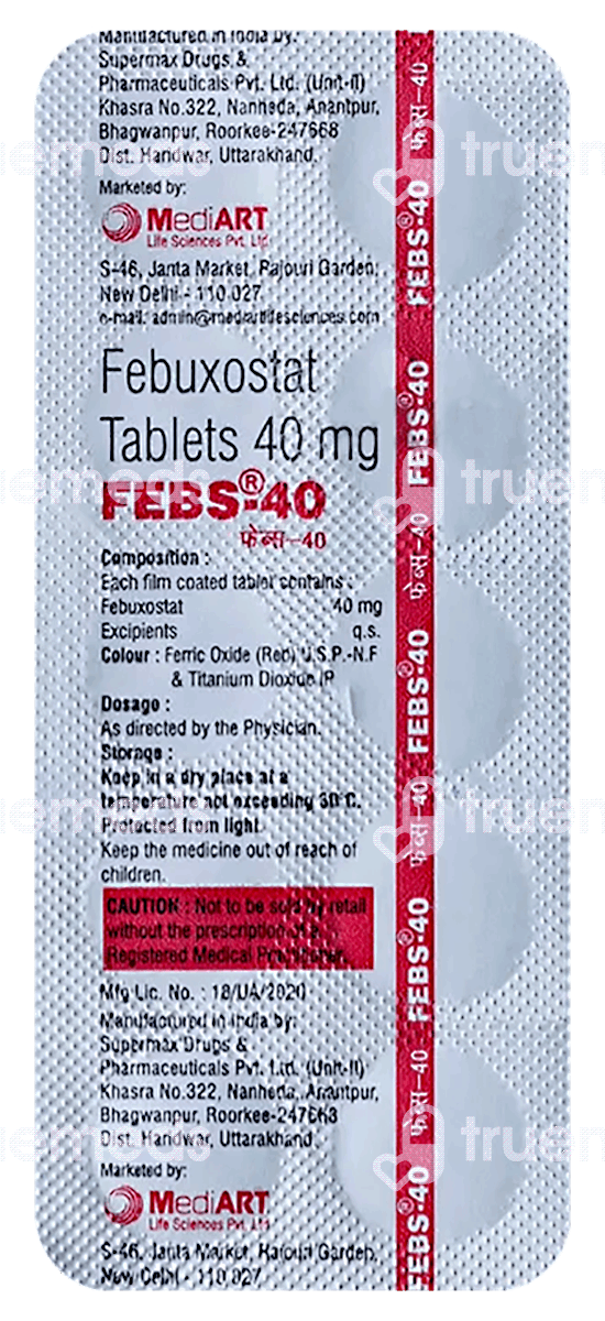 Febs 40 Tablet 10: Uses, Side Effects, Price & Substitutes