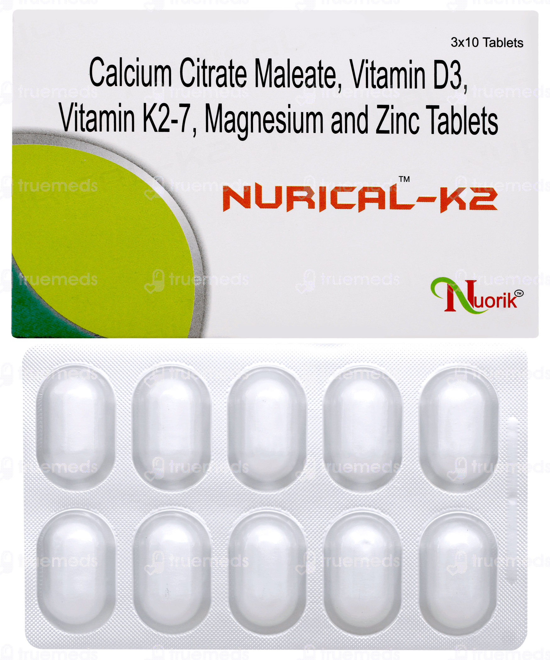 Nurical K2 Tablet 10 - Uses, Side Effects, Dosage, Price | Truemeds
