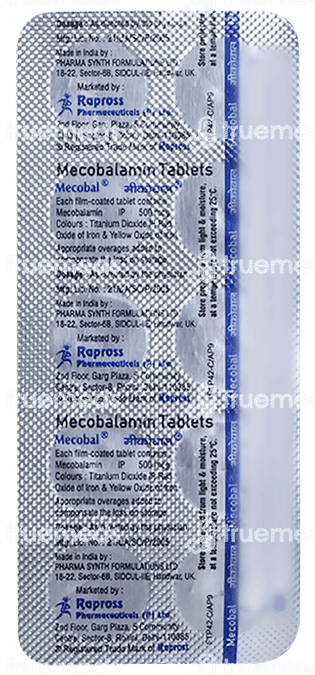 Mecobal 500 Mcg Tablet 10 - Uses, Side Effects, Dosage, Price | Truemeds