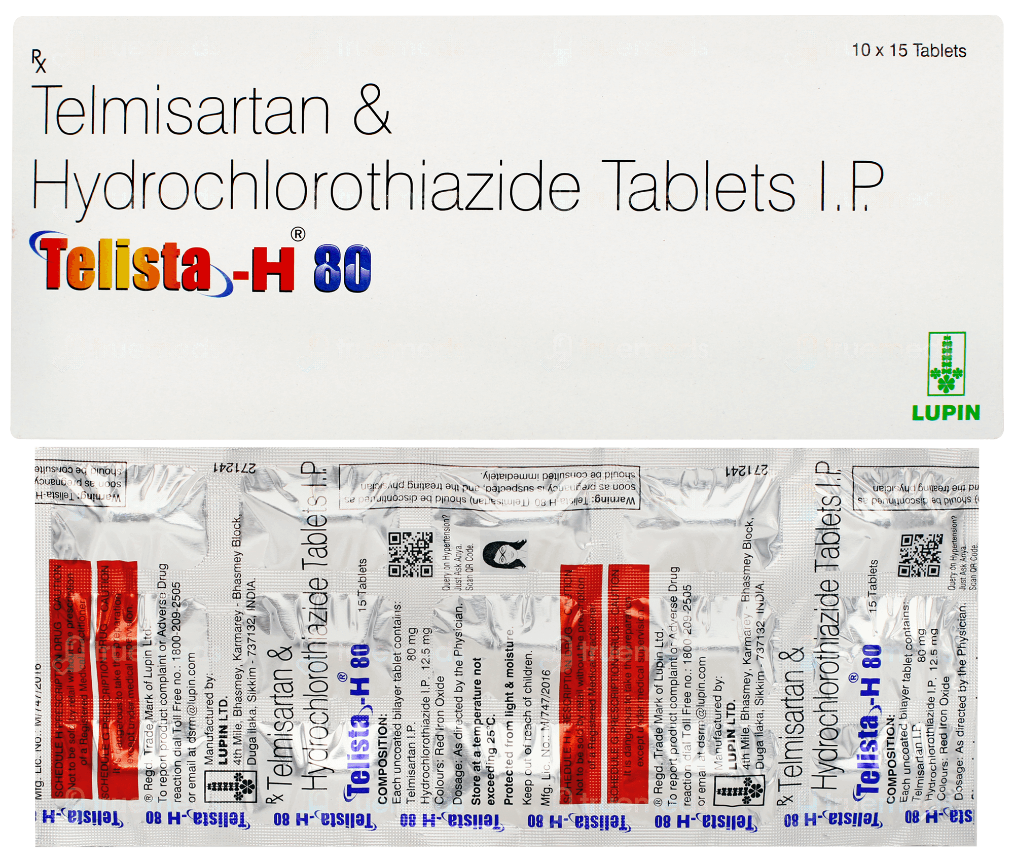 Telista H 80 Tablet 15: Uses, Side Effects, Price & Substitutes