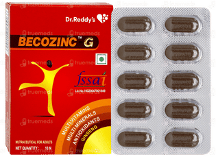 Becozinc G Tablet 10 - Uses, Side Effects, Dosage, Price | Truemeds