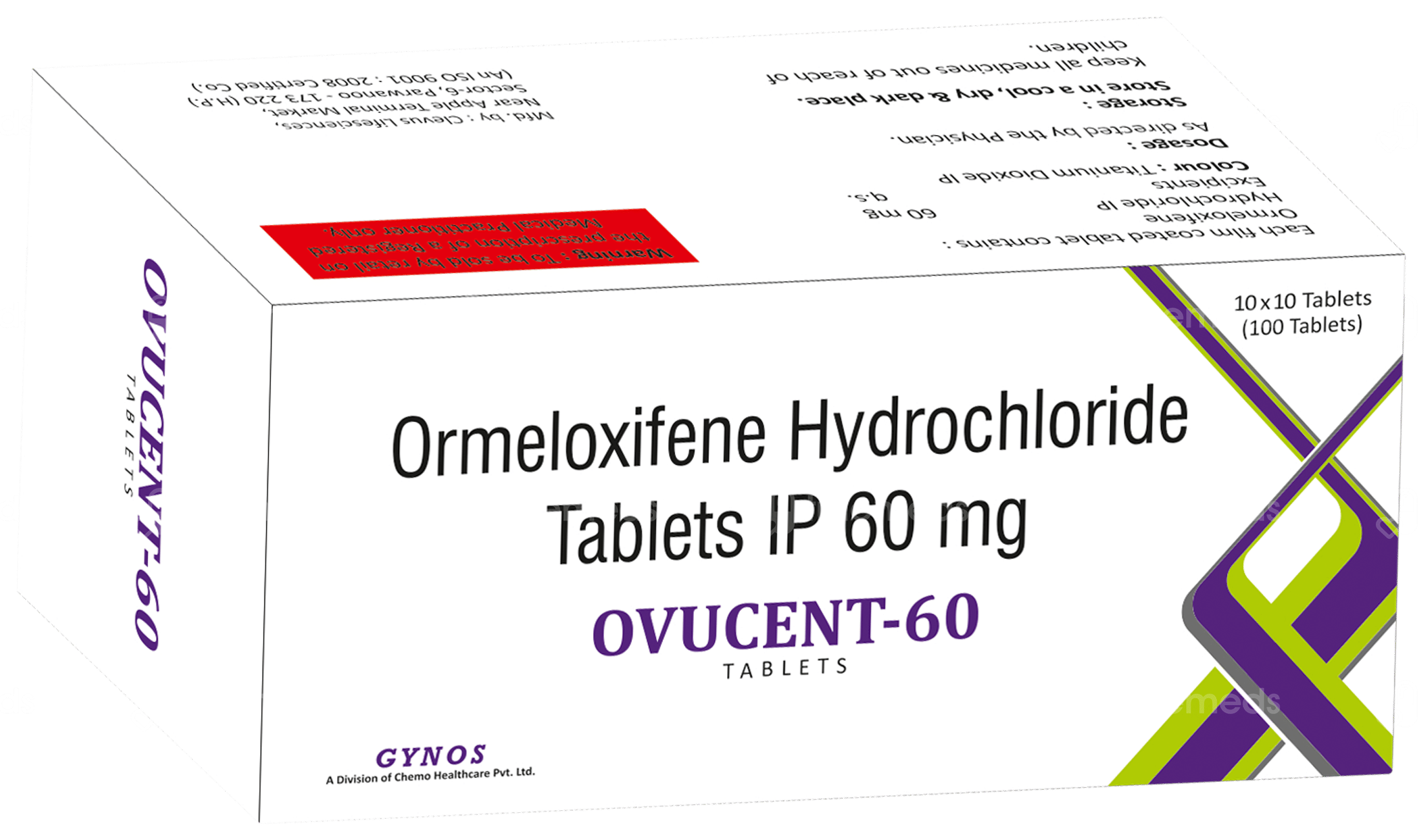 Ovucent 60 Mg Tablets 10 - Uses, Side Effects, Dosage, Price | Truemeds