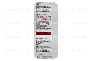 Apixapil 25 Mg Tablet 10 - Uses, Side Effects, Dosage, Price | Truemeds
