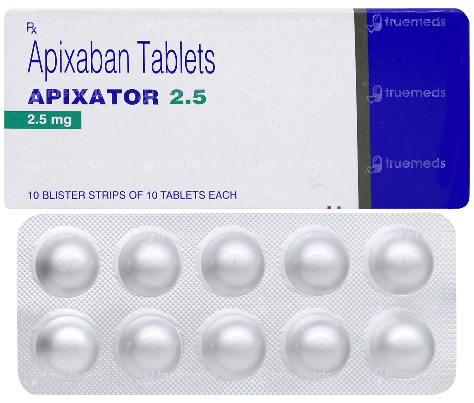 Apixator 25 Mg Tablet 10 - Uses, Side Effects, Dosage, Price | Truemeds