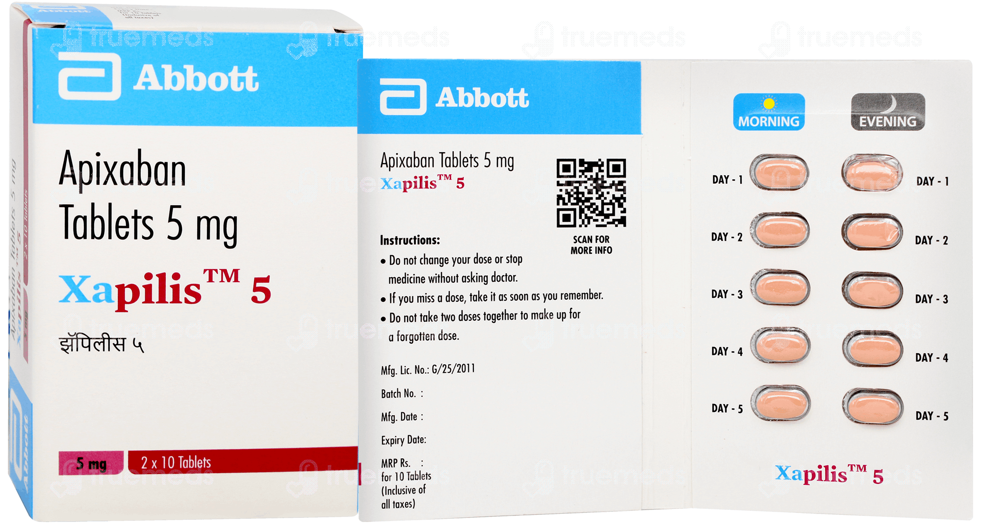 Xapilis 5 Mg Tablet 10 - Uses, Side Effects, Dosage, Price | Truemeds