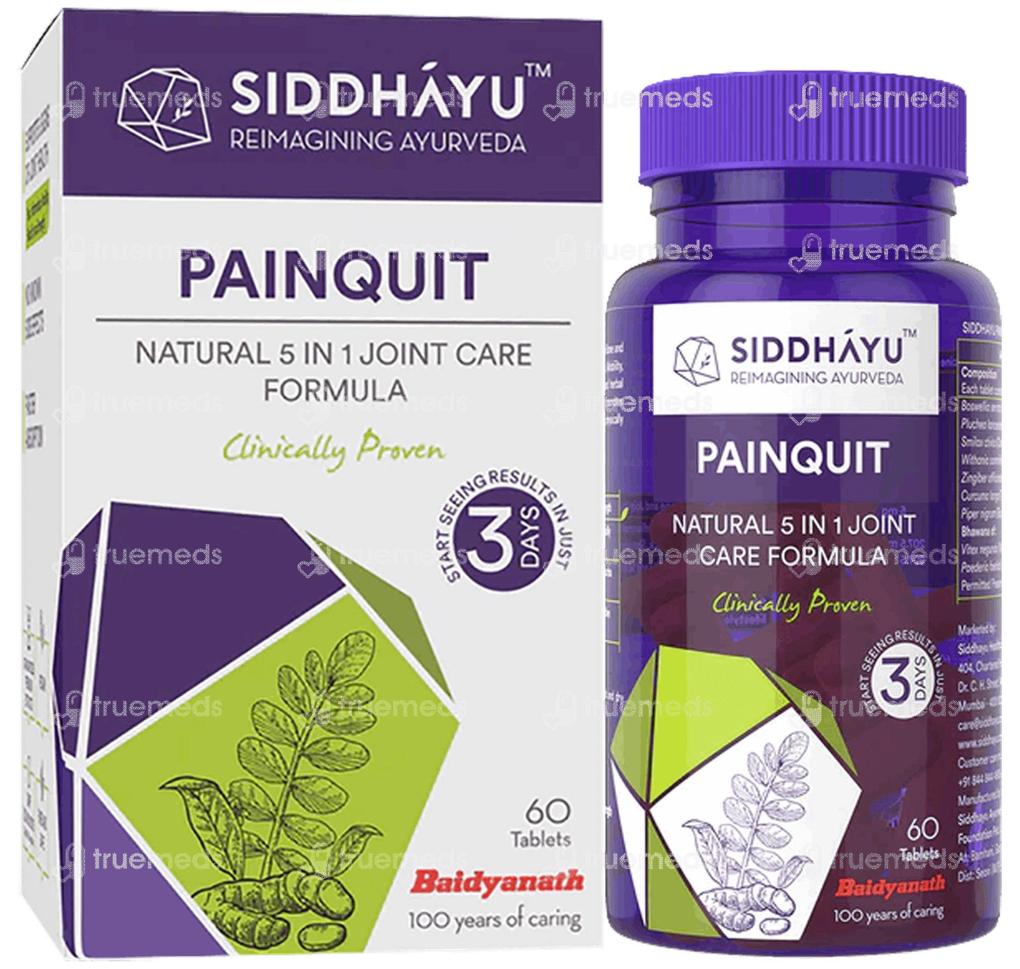 Siddhayu Painquit Tablet 60 - Uses, Side Effects, Dosage, Price | Truemeds