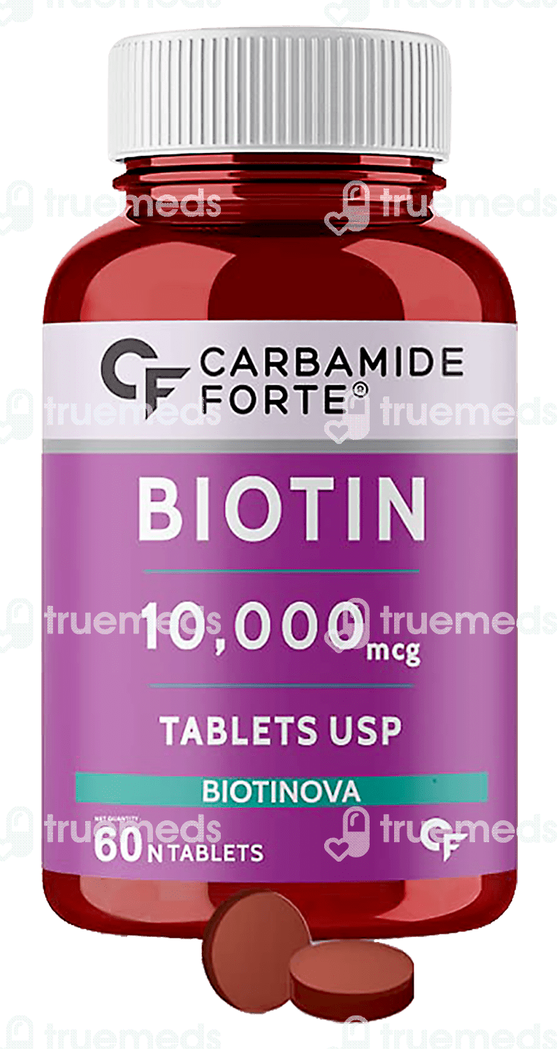 Carbamide Forte Biotin 10000mcg Tablet 60 - Uses, Side Effects, Dosage ...