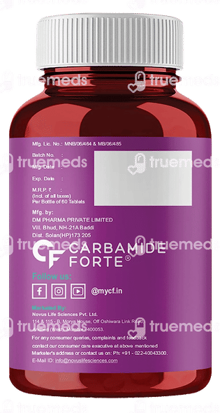 Carbamide Forte Biotin 10000mcg Tablet 60 - Uses, Side Effects, Dosage ...